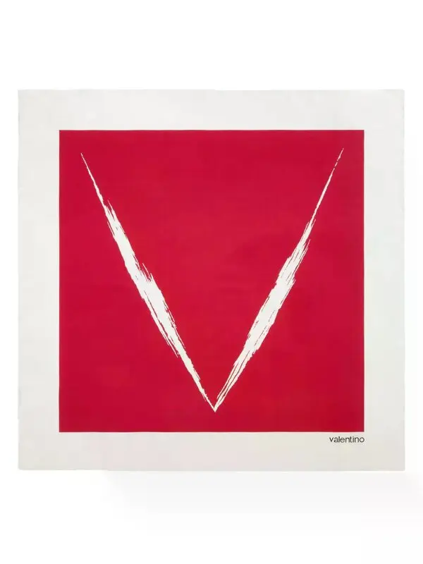 Valentino Garavani Logo-print Silk Scarf