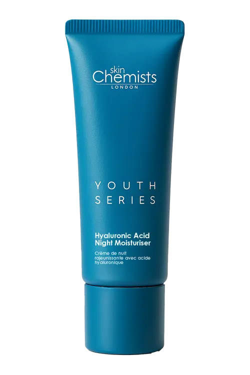SKIN CHEMISTS Youth Series 1% Hyaluronic Acid Night Moisturiser 50ml For Dryness - White