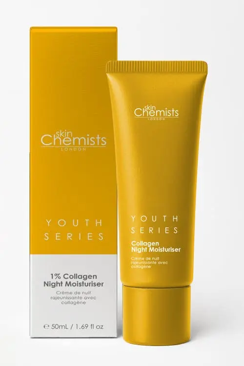 SKIN CHEMISTS Youth Series 1% Collagen Night Moisturizer 50ml For Fine Lines & Wrinkles