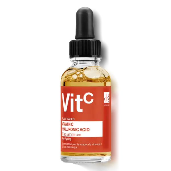 DR BOTANICALS Vitamin C 5% & Hyaluronic Acid 2% Hydrating Facial Serum 30ml - White
