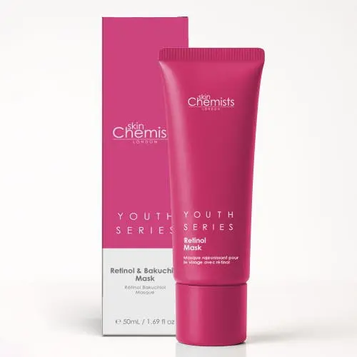 SKINCHEMISTS Youth Series Retinol & Bakuchiol Mask 50ml For Fine Lines & Wrinkles - White