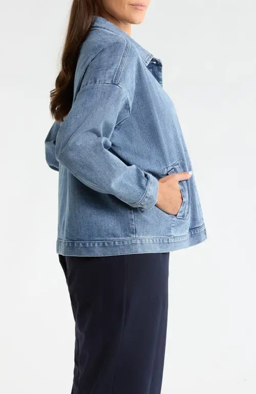 Eileen Fisher Denim Boxy Jacket