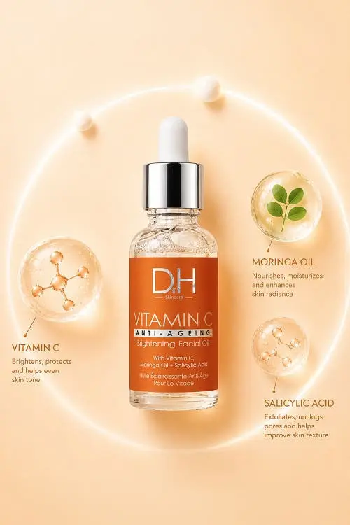 DR H Vitamin C Brightening Oil Facial Oil 30ml For Acne & Blemishes