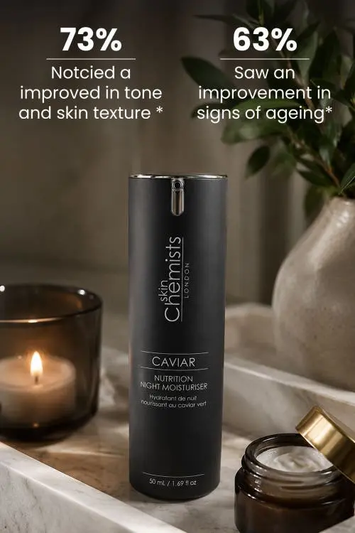 SKIN CHEMISTS Caviar Nutrition Night Moisturizer 50ml For Anti-aging - White