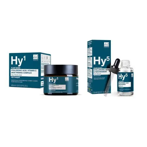 DR BOTANICALS Anti-ageing Hyaluronic Acid Day Moisturiser & Eye Serum Kit - White
