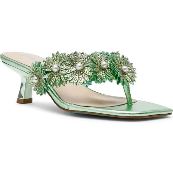 Betsey Johnson Lesli Kitten Heel Sandal - Mint