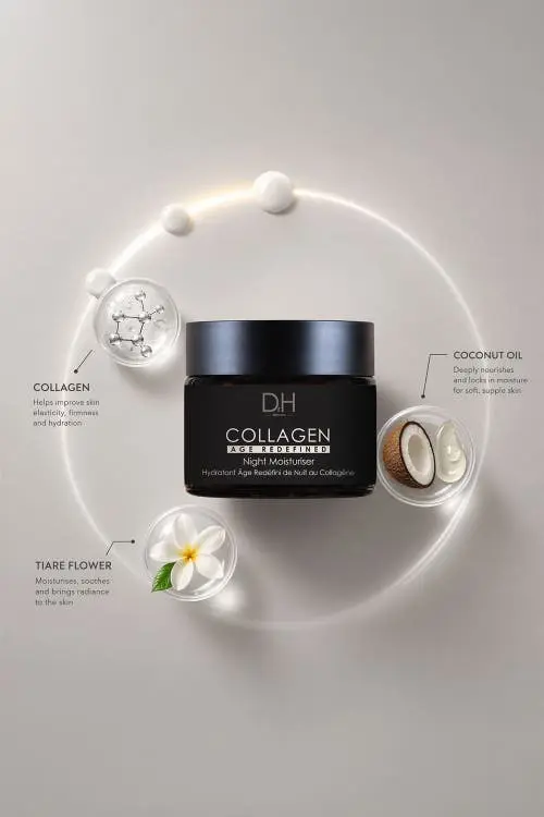 DR H Collagen Anti-ageing Night Moisturiser 60ml For Loss Of Firmness