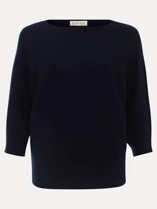 PHASE EIGHT Cristine Slash Neck Knit Jumper - Navy