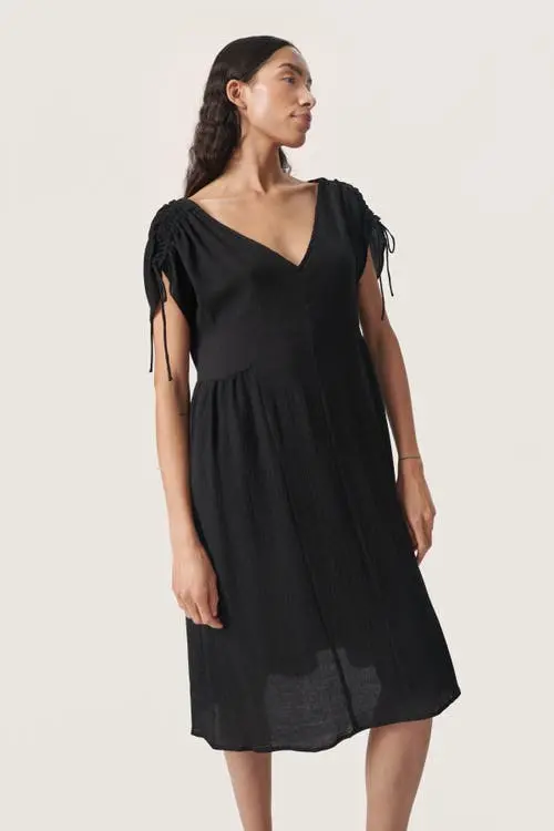 SOAKED IN LUXURY Kehlani Open Back Short Sleeve Dress
