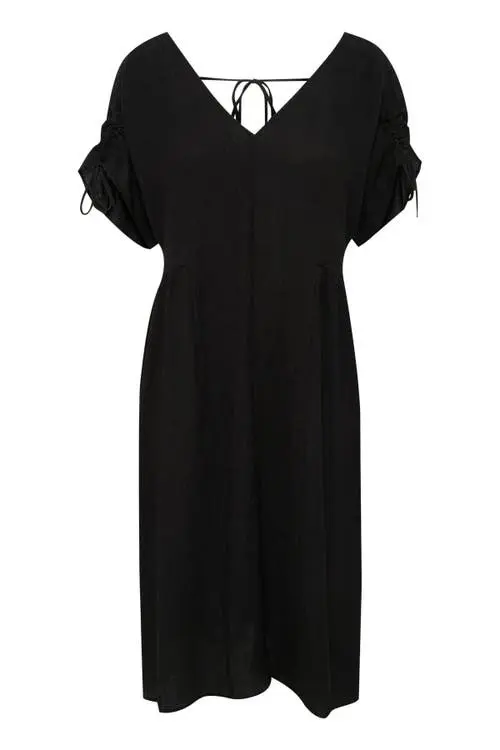 SOAKED IN LUXURY Kehlani Open Back Short Sleeve Dress