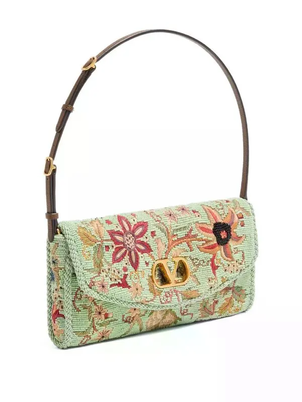 Valentino Garavani Devain Embroidered Shoulder Bag
