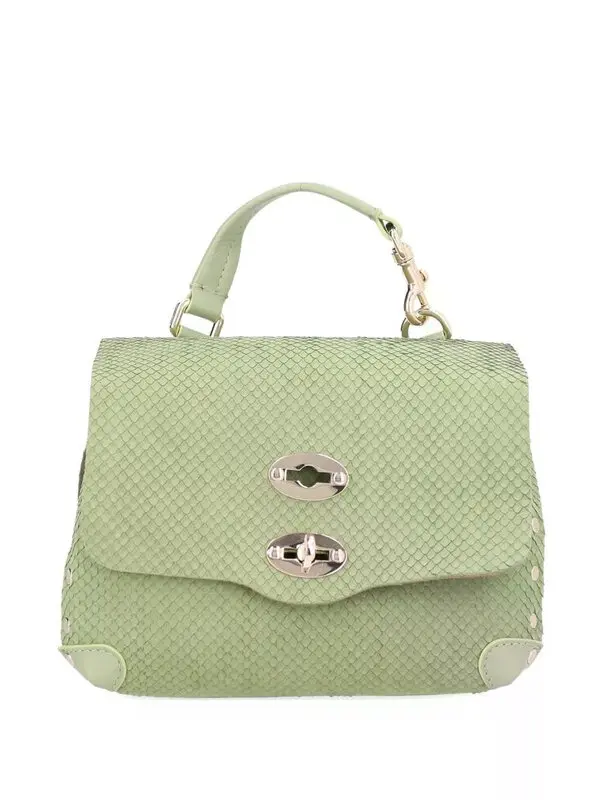 ZANELLATO Studded Turn-lock Tote Bag - Green