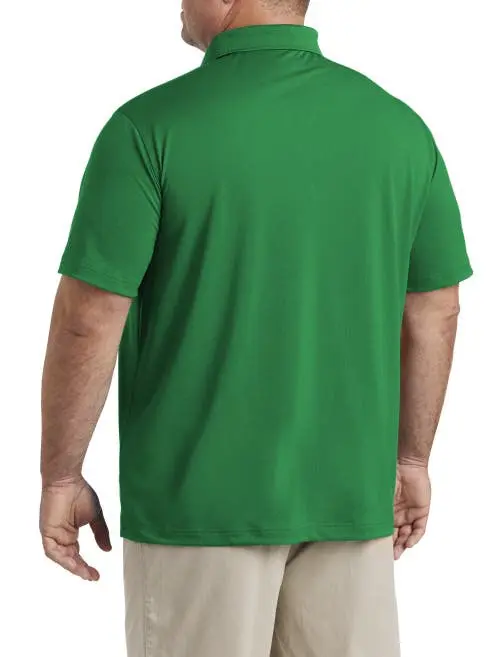 B+T ESSENTIALS Big & Tall Solid Golf Polo Shirt - Green