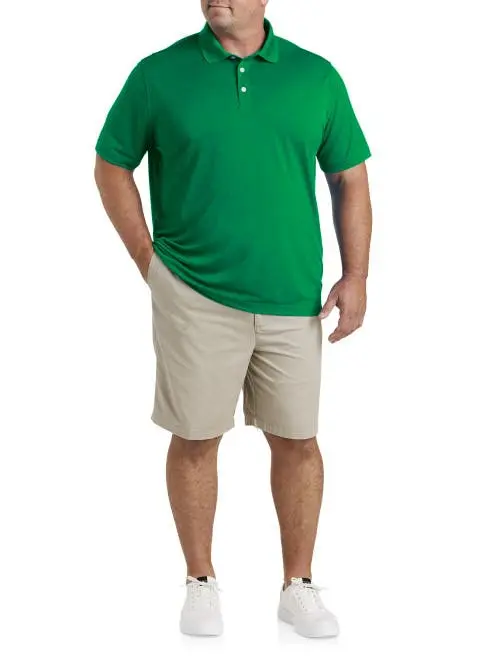B+T ESSENTIALS Big & Tall Solid Golf Polo Shirt - Green
