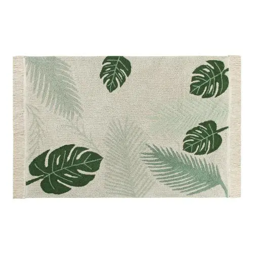 LORENA CANALS Washable Rug Tropical Green - Natural/ Green/ Medium Green