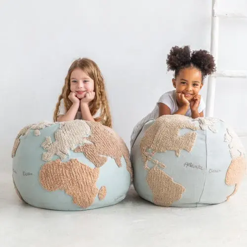 LORENA CANALS World Map Pouf