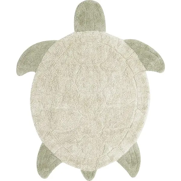 LORENA CANALS Washable Rug Sea Turtle - Natural/ Olive