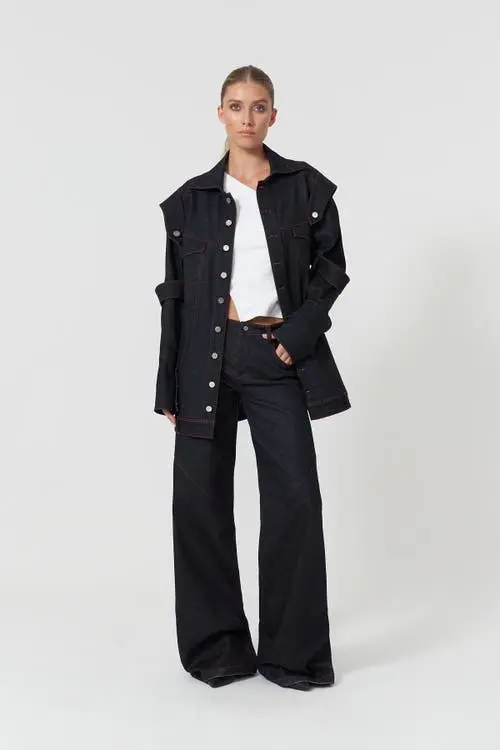 JENDUE Oversize Denim Jacket