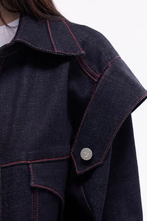 JENDUE Oversize Denim Jacket