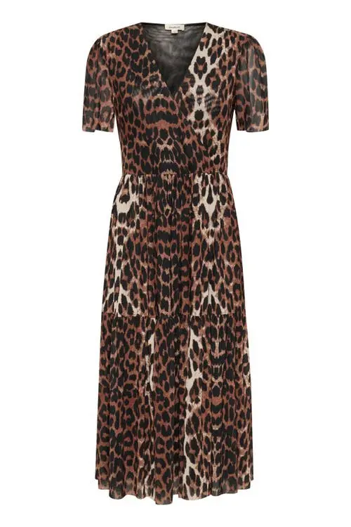 SOAKED IN LUXURY Slaldora Short Sleeve V-neck Wrap Dress