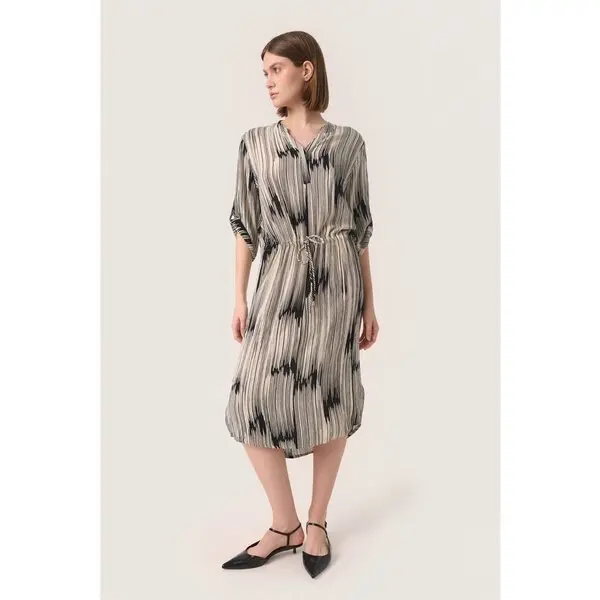 SOAKED IN LUXURY Zaya V-neck Midi Dress