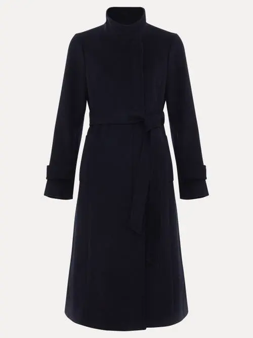 PHASE EIGHT Belted Funnel Neck Coat