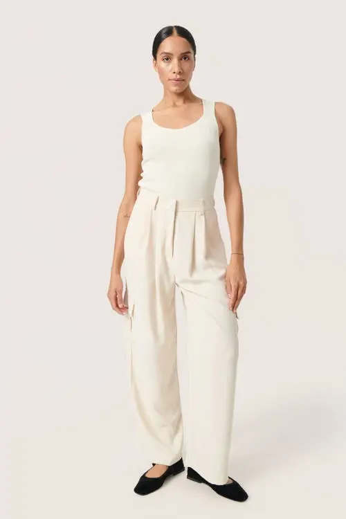 SOAKED IN LUXURY Shirley Wide Leg Cargo Trousers