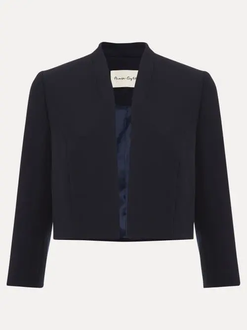 PHASE EIGHT Cropped 3/4 Sleeve Jacket - Navy