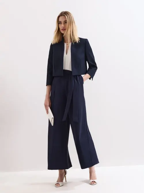 PHASE EIGHT Cropped 3/4 Sleeve Jacket - Navy