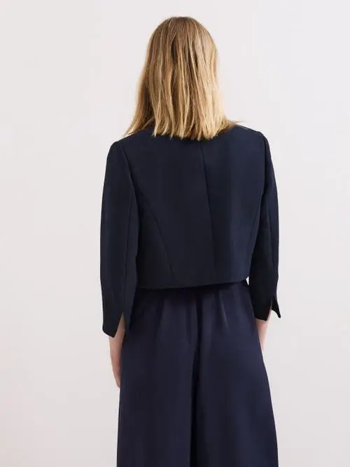 PHASE EIGHT Cropped 3/4 Sleeve Jacket - Navy