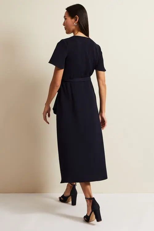 PHASE EIGHT Julissa Wrap Midi Dress - Navy