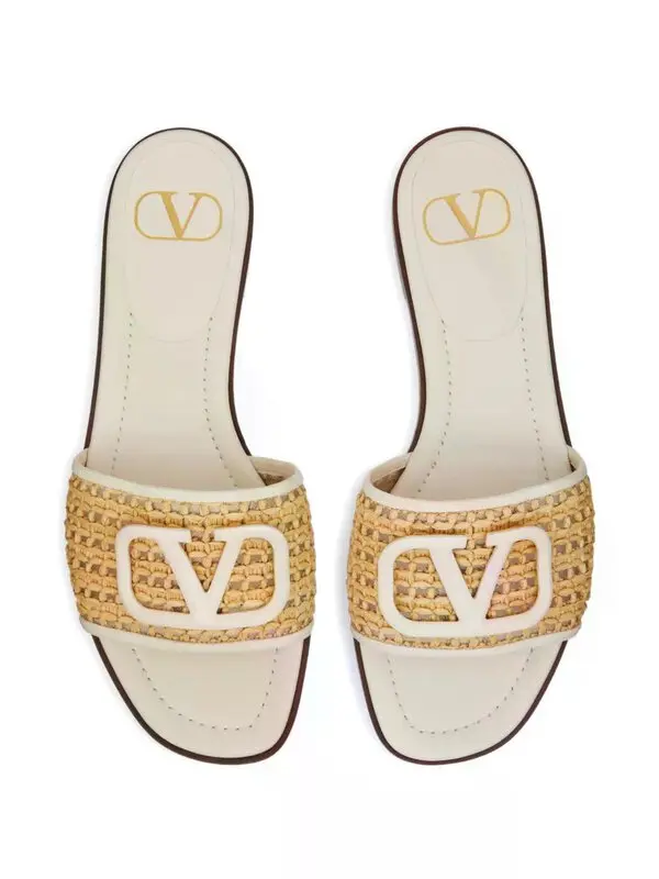 Valentino Garavani Vlogo Raffia Sandals
