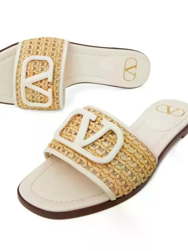 Valentino Garavani Vlogo Raffia Sandals