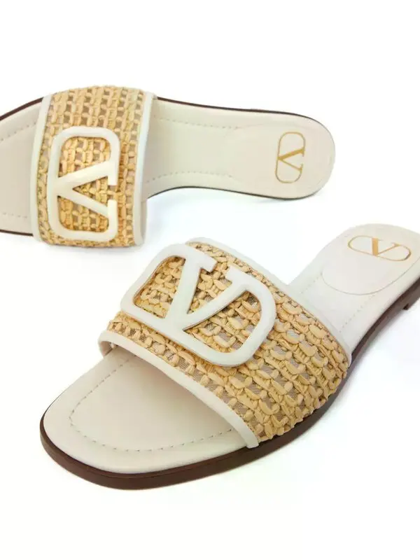 Valentino Garavani Vlogo Raffia Sandals