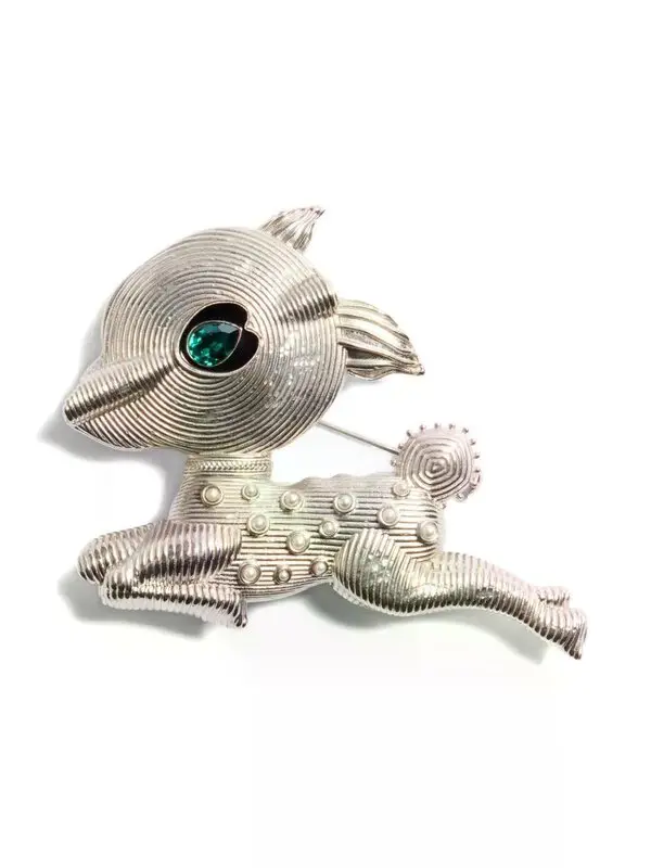 Valentino Garavani Fil Perdu Metal Brooch - Silver