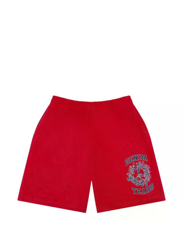 DENIM TEARS Logo-detail Shorts - Red