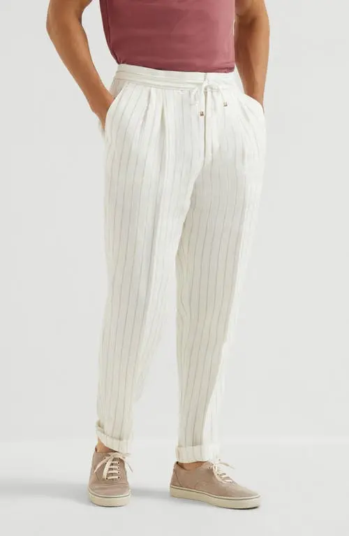 Brunello Cucinelli Twill Trousers - Panama
