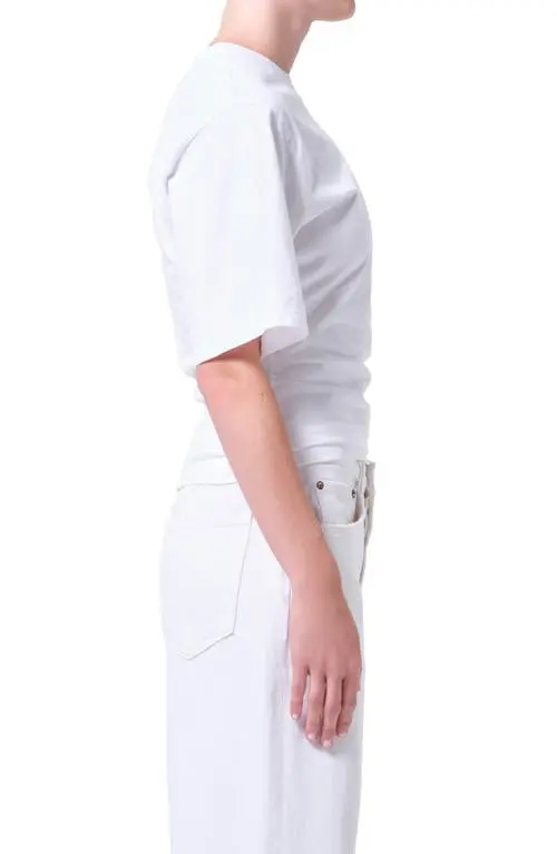 AGOLDE Storey Drape Tee - White