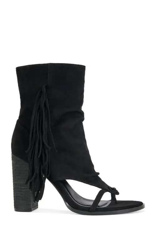 AZALEA WANG Paco Block Peep Toe Bootie