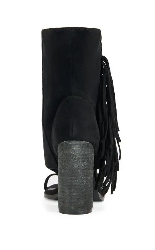 AZALEA WANG Paco Block Peep Toe Bootie