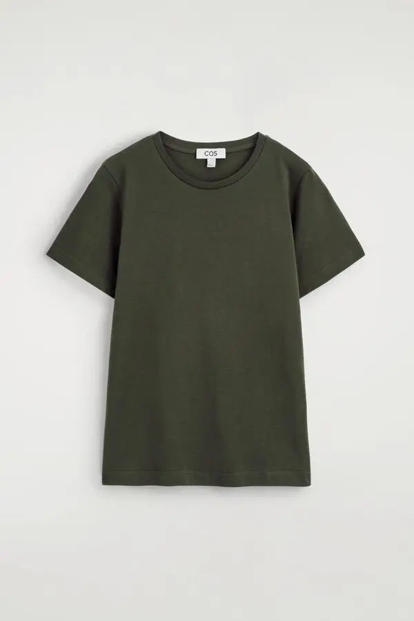 Cos Cotton Crew-neck T-shirt - Green