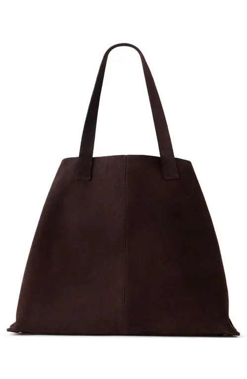 Akris Medium Ai Suede Convertible Shoulder Tote - Mocca