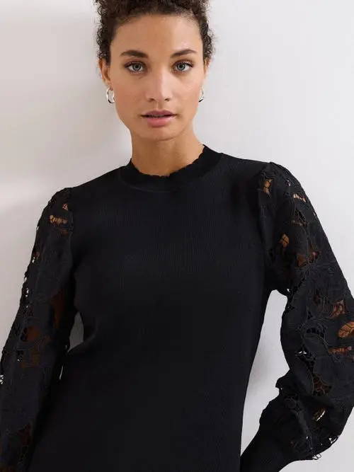 PHASE EIGHT Harriet Lace Sleeve Jumper