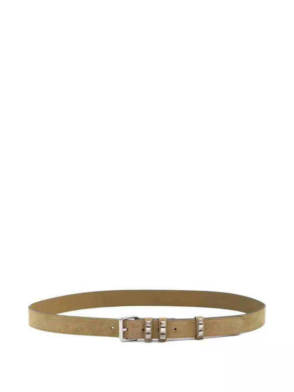 Valentino Garavani Rockstud Suede Belt - Neutrals