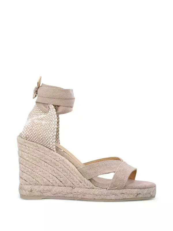 CastaÑer Bailey Criss-cross Espadrille Wedges - Neutrals