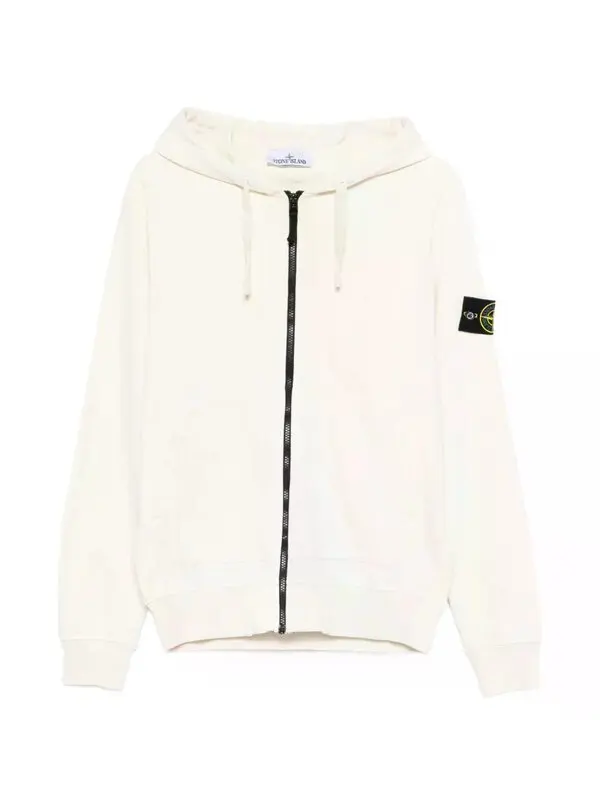 Stone Island Hooded Zip-up - Neutrals