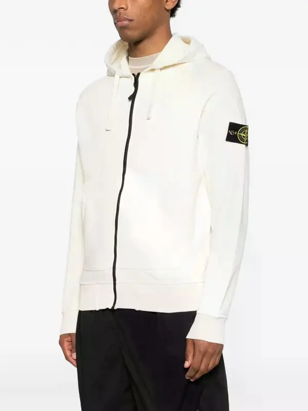 Stone Island Hooded Zip-up - Neutrals