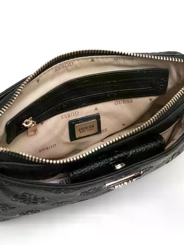 Guess Logo-embossed Shoulder Bag With Detachable Strap