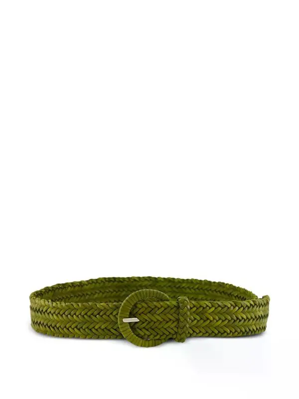 Dragon Diffusion Braided Leather Belt - Green