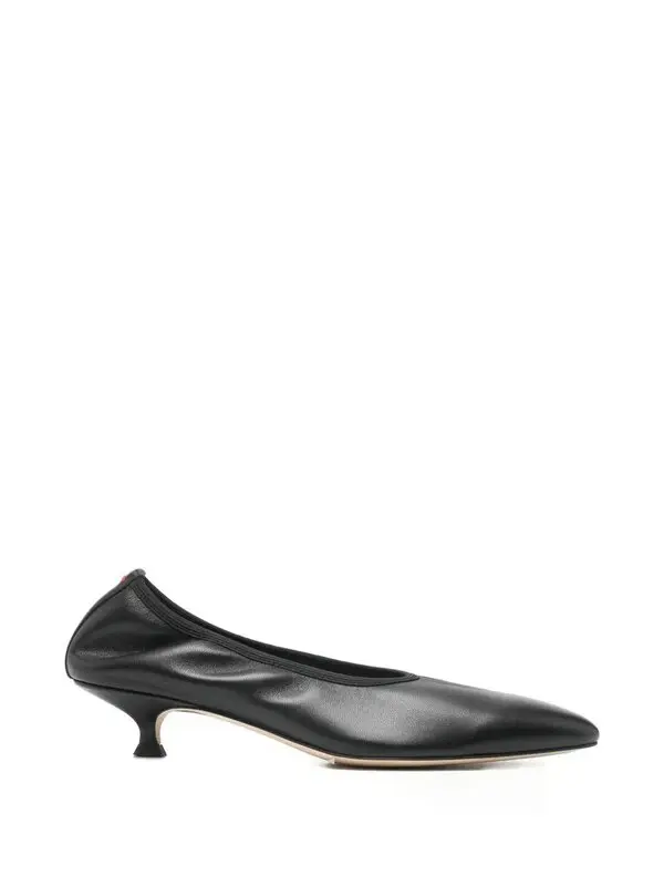 AeydĒ Pointed-tip Kitten Heel Pumps - Black